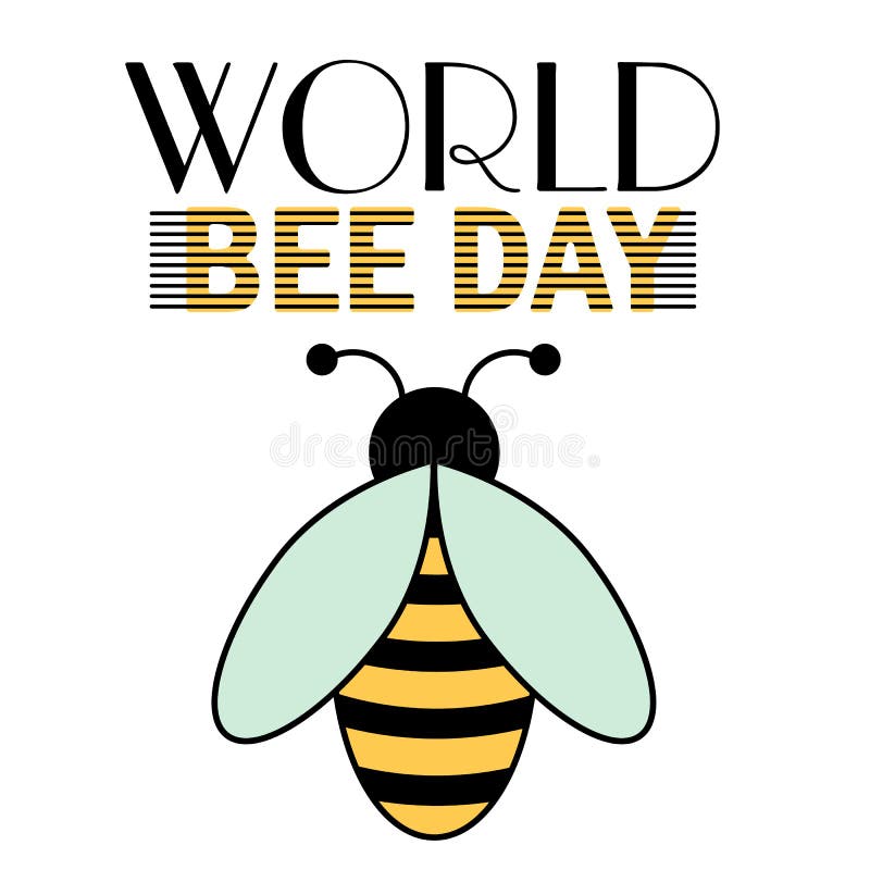 Vector Design in a Flat Style. International Bee Day 20 May. Stock ...