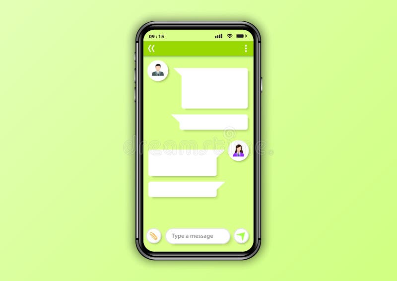 User Interface Blank Communication Template Stock Illustration ...