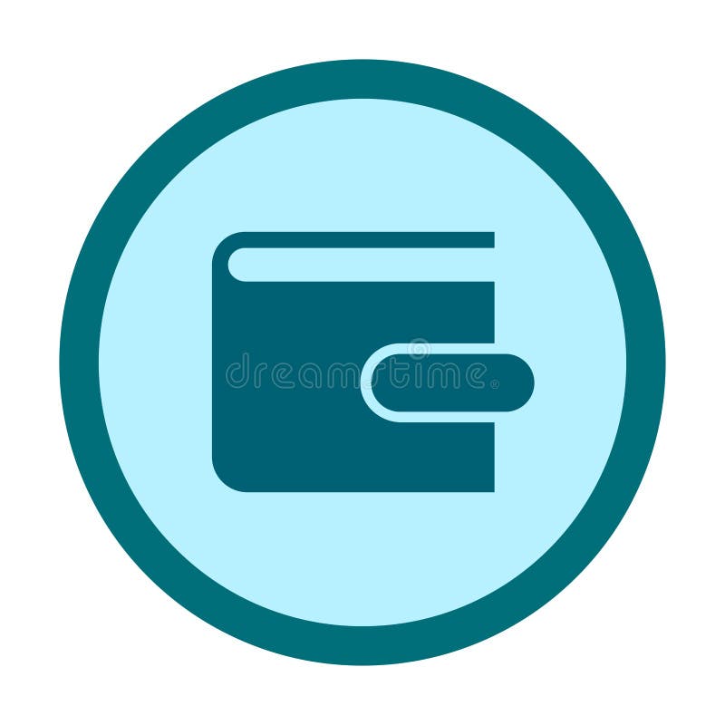 Wallet circle icon stock illustration. Illustration of banking - 129704175