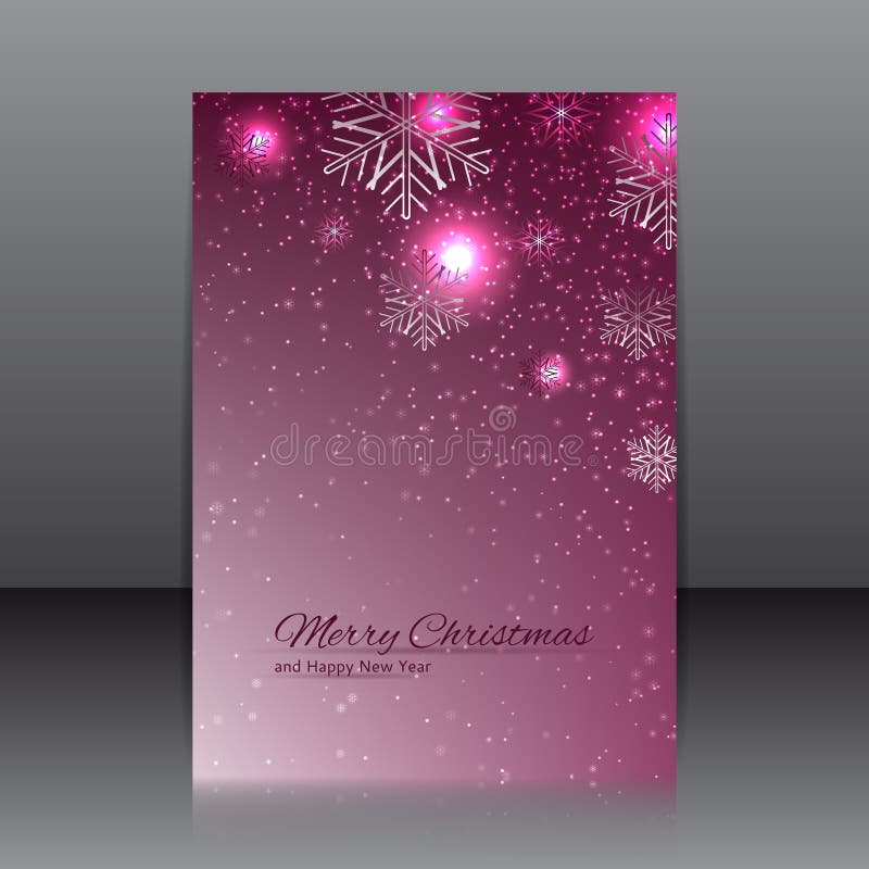 Vector Design of the Flyer with Snowflakes Stock Vector - Illustration ...