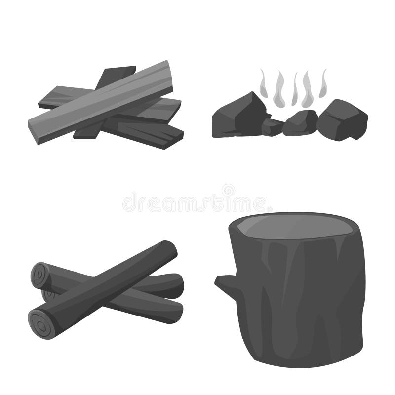 Isolated Object Of Forest And Hardwood Icon Set Of Forest And Logging