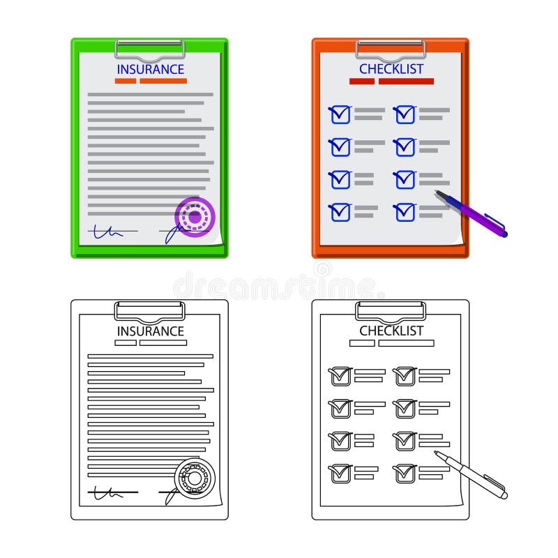 Vector Design of Form and Document Icon. Collection of Form and Mark ...