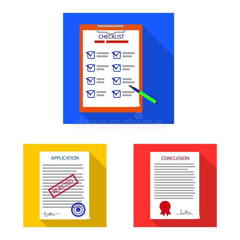 Vector Design of Form and Document Icon. Set of Form and Mark Stock ...
