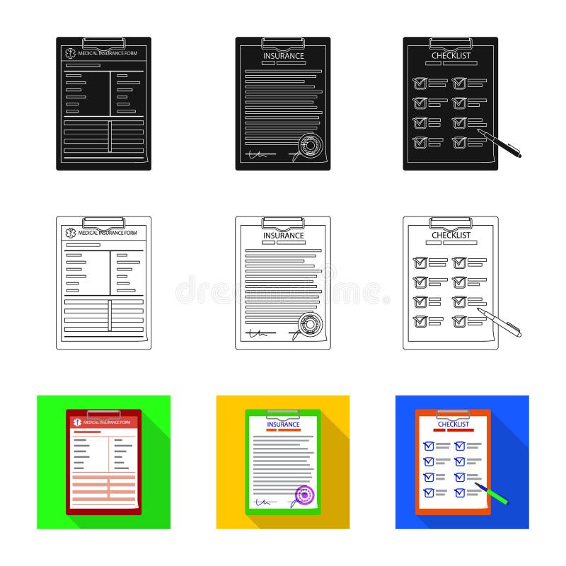 Vector Design of Form and Document Icon. Set of Form and Mark Vector ...