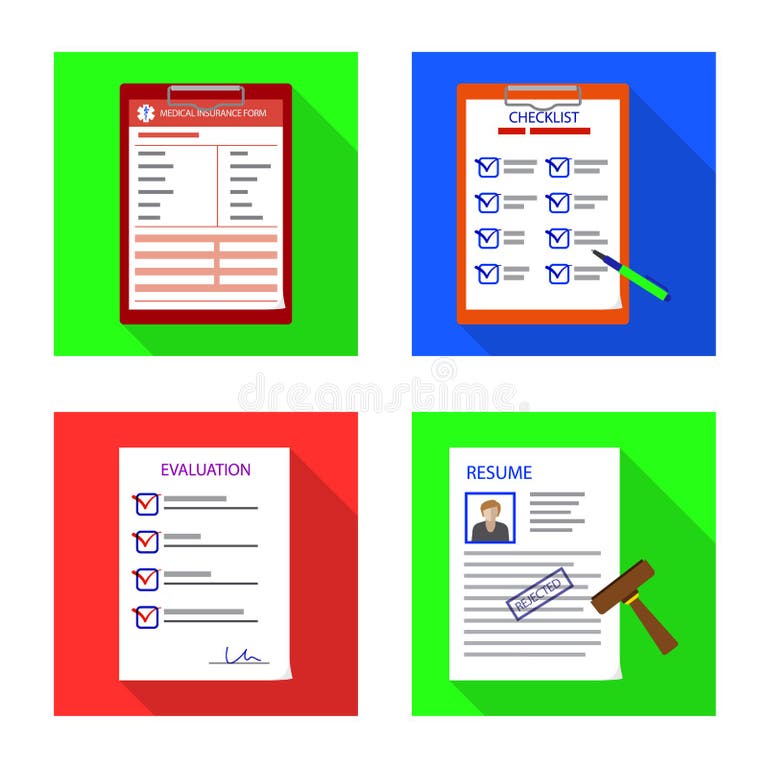 Vector Design of Form and Document Icon. Set of Form and Mark Vector ...