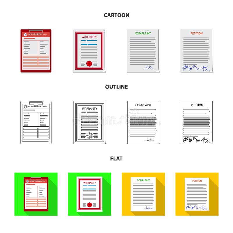 Vector Design of Form and Document Logo. Collection of Form and Mark ...