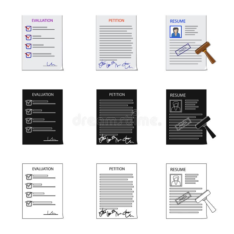 Vector Design of Form and Document Logo. Set of Form and Mark Vector ...