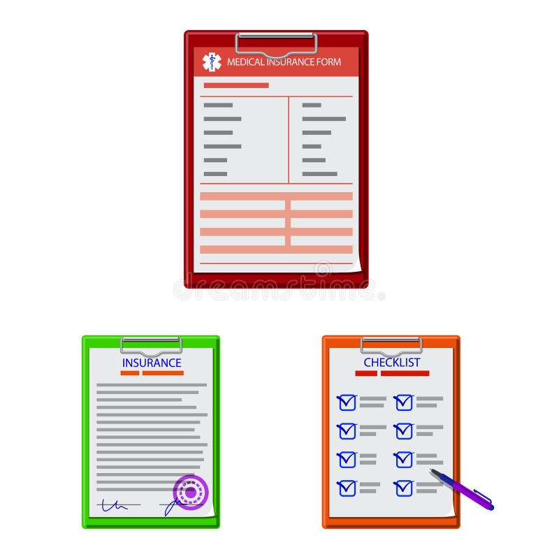 Vector Design of Form and Document Sign. Collection of Form and Mark ...