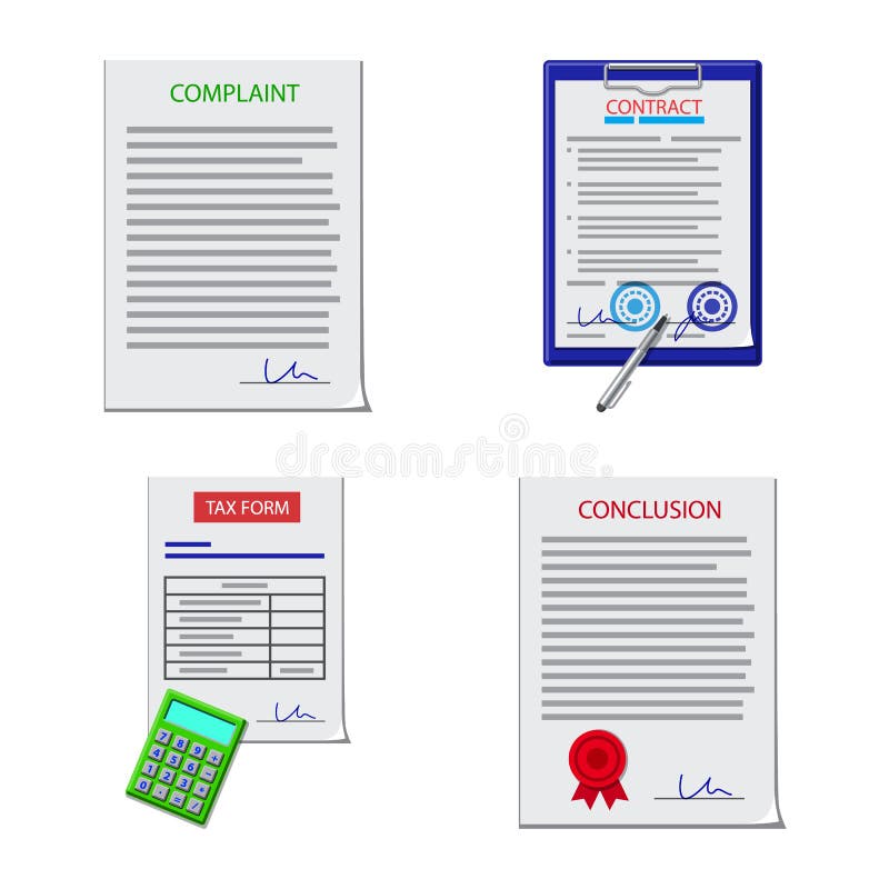 Vector Design of Form and Document Symbol. Collection of Form and Mark ...