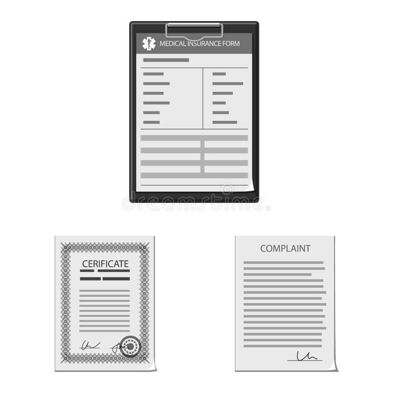 Vector Design of Form and Document Symbol. Set of Form and Mark Vector ...