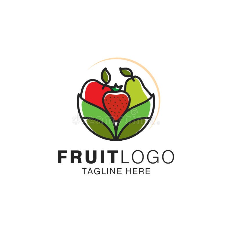 Vegetable Logo Vector Design, Plant Logo, Vegetable, Fruit, Food Logo ...
