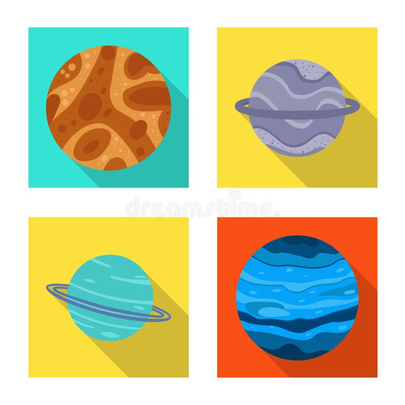 Isolated Object of Galaxy and Orbit Icon. Collection of Galaxy and ...