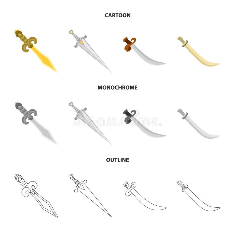 Vector Design of Game and Armor Sign. Collection of Game and Blade ...