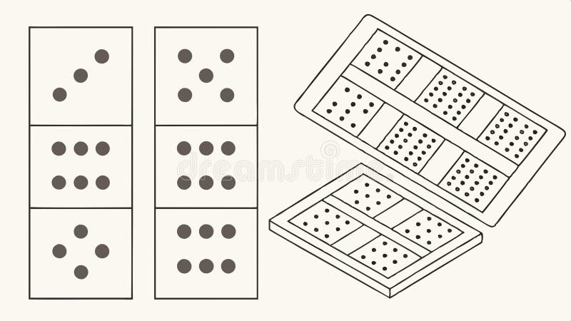 Domino Tiles Set, Vector Design Game Pieces Illustration. Vector Design ...
