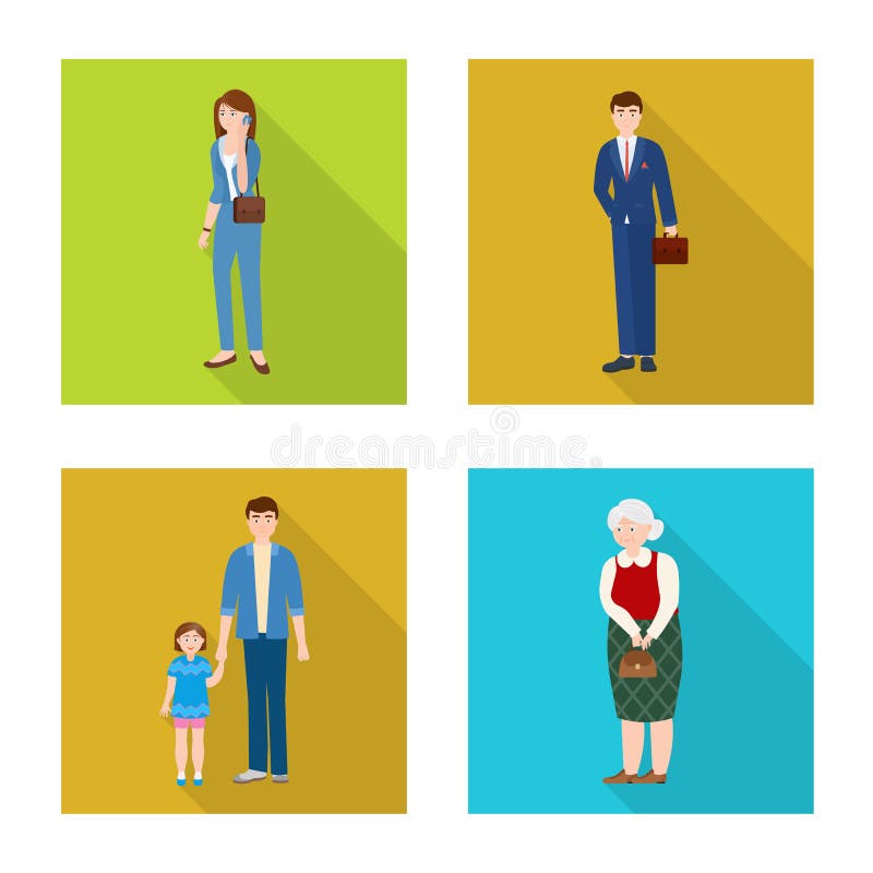 Isolated Object of Generation and Happy Logo. Collection of Generation ...