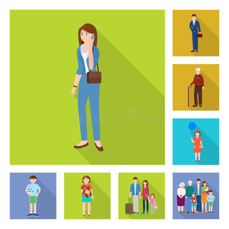 Isolated Object of Generation and Happy Sign. Collection of Generation ...