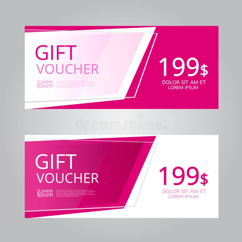 Vector Design for Gift Voucher,Coupon Stock Vector - Illustration of ...
