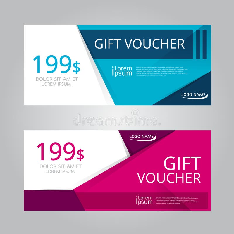Vector Design for Gift Voucher, Coupon Stock Vector - Illustration of ...