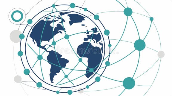 Global Network Map with Connected Dots Vector Design Generative AI ...