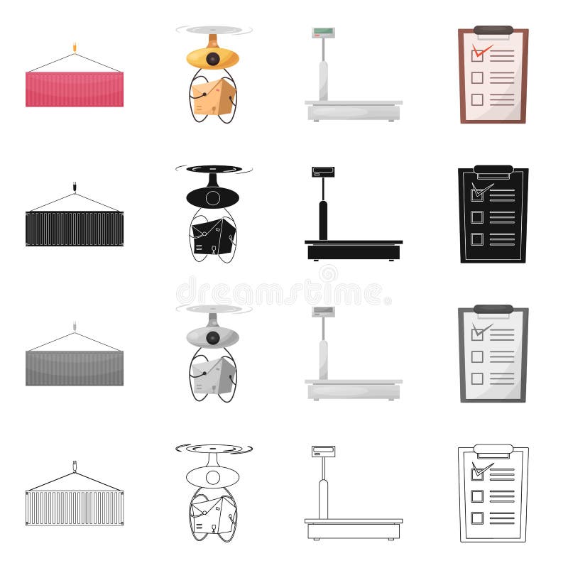 Vector Design of Goods and Cargo Icon. Set of Goods and Warehouse Stock ...