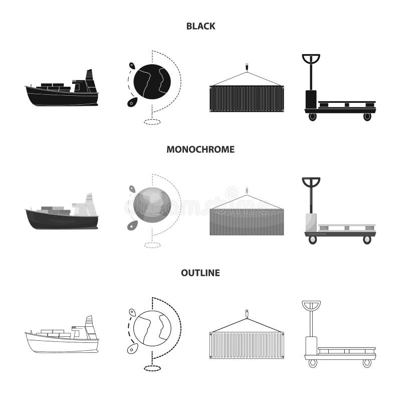 Vector Design of Goods and Cargo Logo. Collection of Goods and ...