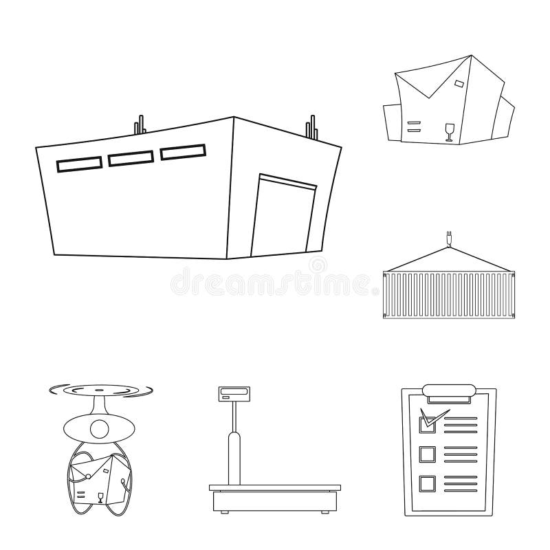 Vector Design of Goods and Cargo Logo. Set of Goods and Warehouse Stock ...