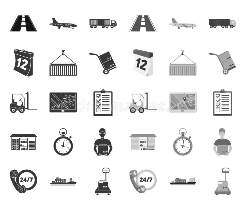 Isolated Object of Goods and Cargo Icon. Collection of Goods and ...