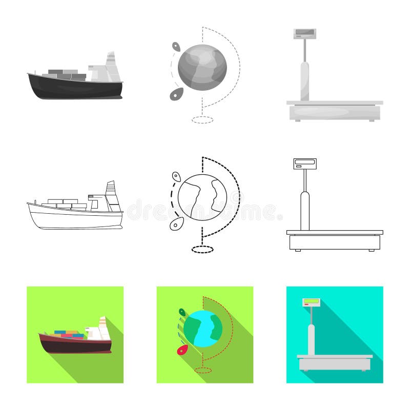 Vector Design of Goods and Cargo Symbol. Set of Goods and Warehouse ...