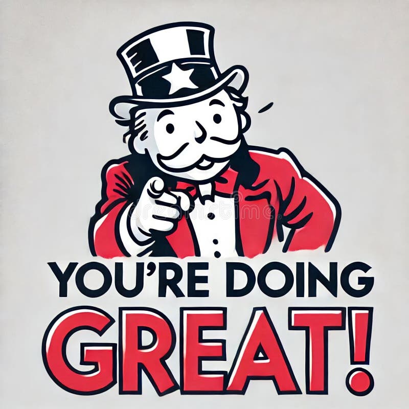 Vector Design of Grandfather Pointing with the Words You Re Doing Great ...