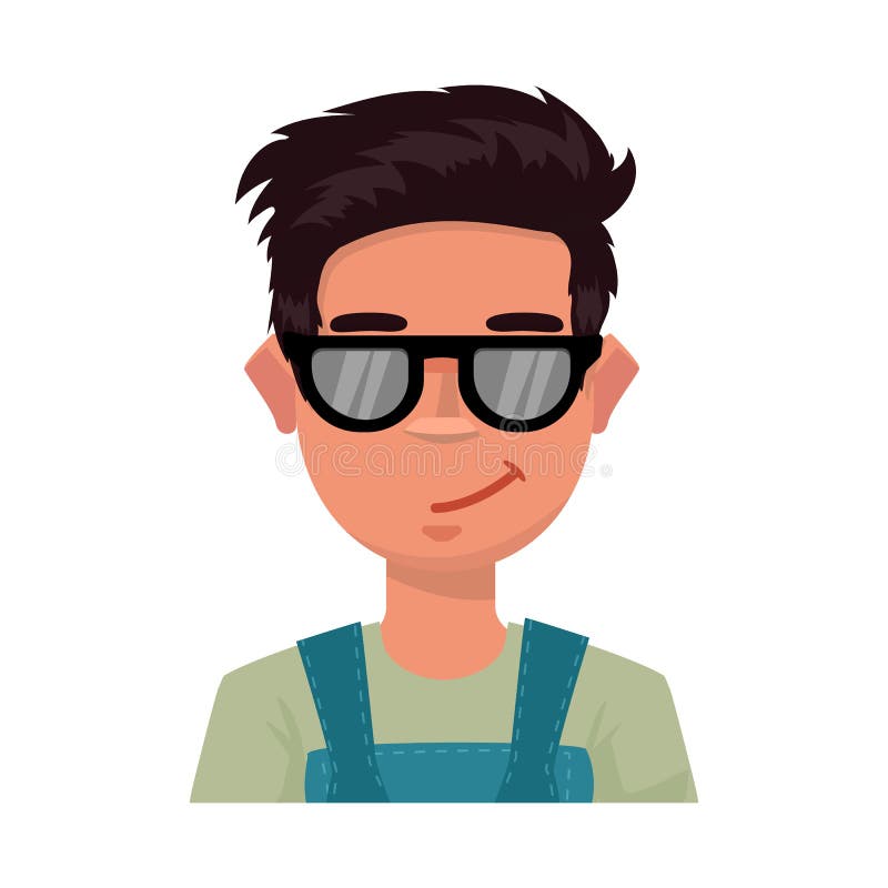 Vector Design of Guy and Contempt Logo. Set of Guy and Glasses Vector ...