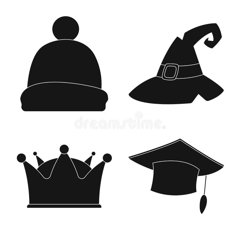 Vector Design of Headgear and Cap Logo. Set of Headgear and Accessory ...