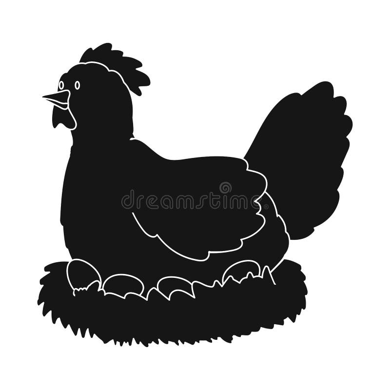 Isolated Object of Hen and Bird Logo. Set of Hen and Egg Stock Vector ...