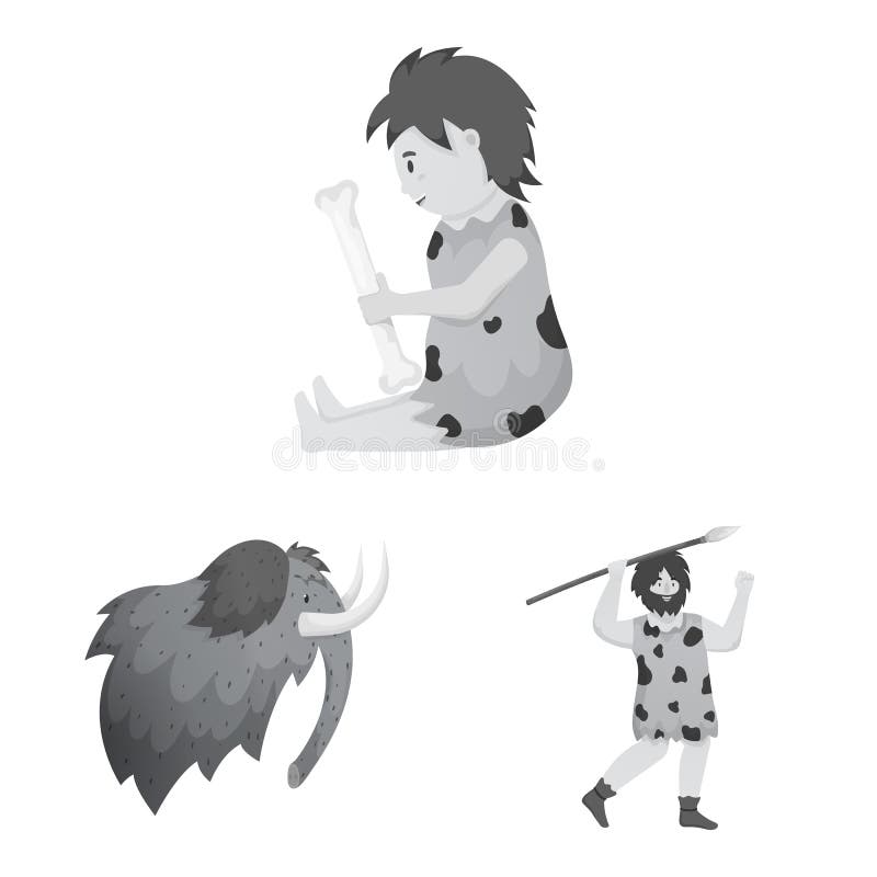 Vector Design of History and Era Icon. Set of History and Neolithic ...