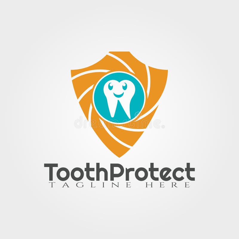 Vector Design of Human Tooth Logo, Tooth Protection. Dental Image Stock ...