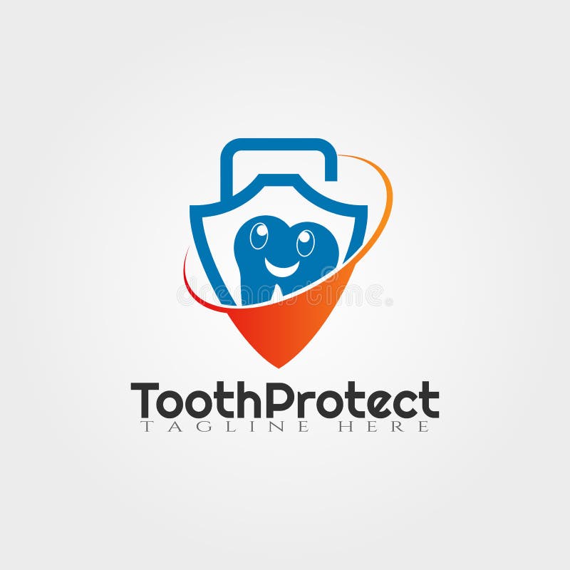 Vector Design of Human Tooth Logo, Tooth Protection. Dental Image Stock ...