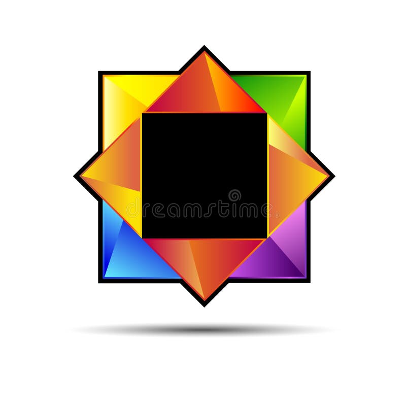 Vector Design Icon Abstract Symbol Square Shape Sign Stock Vector ...