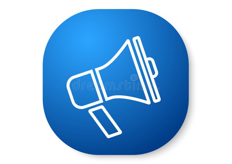 Announcement blue icon stock vector. Illustration of icon - 115096456