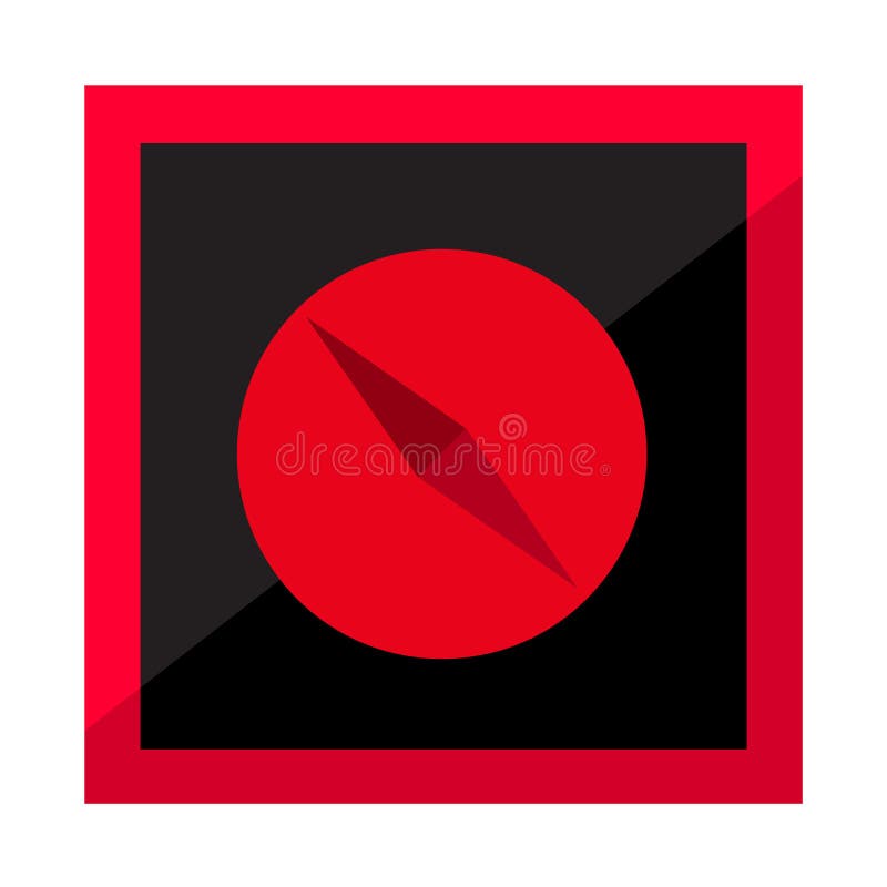 Compass red icon stock vector. Illustration of tool - 126507822