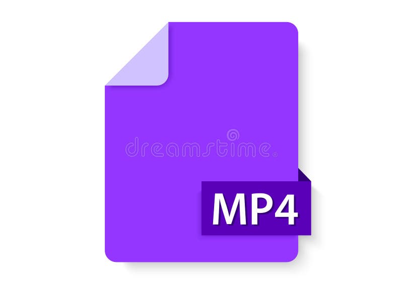 Mp4 video files icon stock vector. Illustration of vector - 113630160