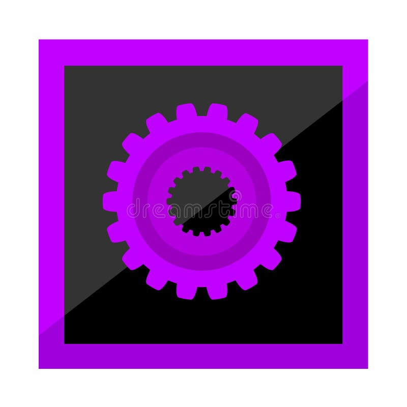 Gear Combination Purple Button Stock Vector - Illustration of logo ...