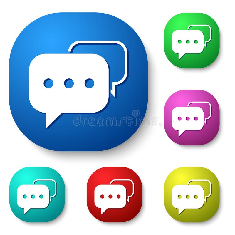 Message button stock vector. Illustration of social - 121301665