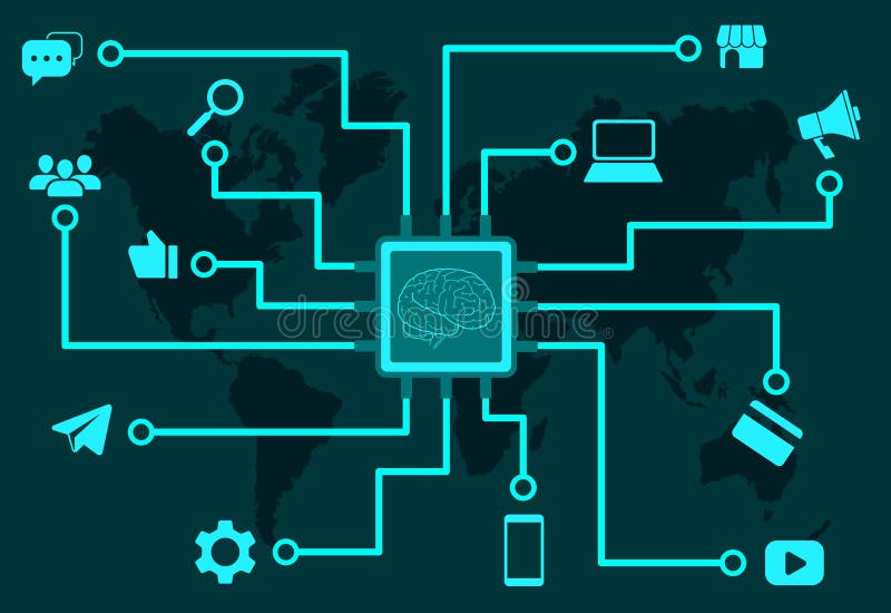 Connection network link stock vector. Illustration of internet - 129703018
