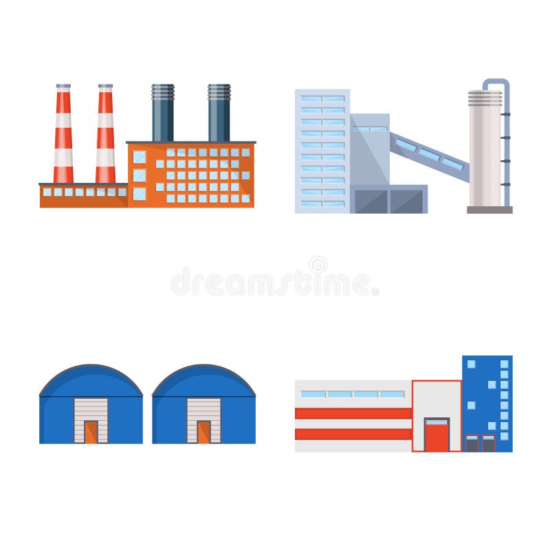 Vector Design of Industry and Building Icon. Collection of Industry and ...