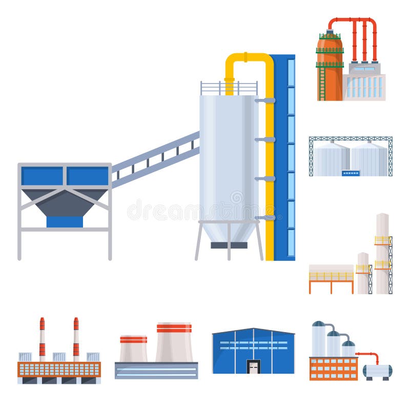 Vector Design of Industry and Building Symbol. Collection of Industry ...