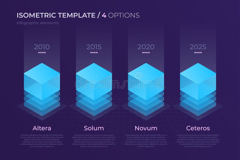 Vector Design with Isometric Elements, Template for Creating Inf Stock ...