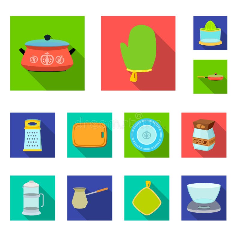 Isolated Object of Kitchen and Cook Symbol. Set of Kitchen and ...