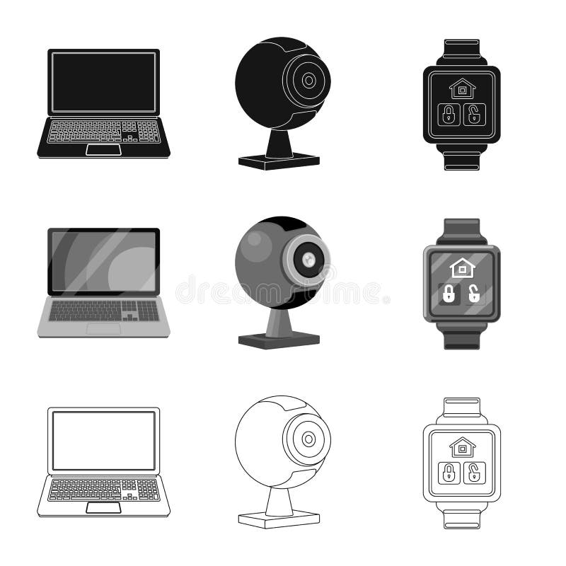 Vector Design of Laptop and Device Logo. Collection of Laptop and ...