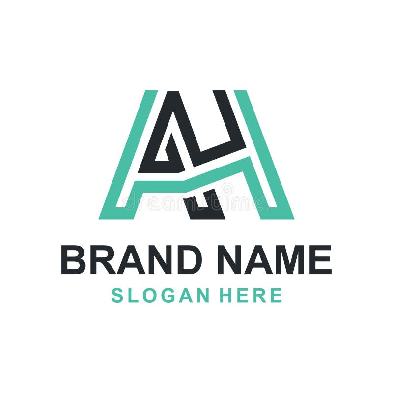 Vector Design of Letter AH Line Simple Logo, Suitable for Your Company ...
