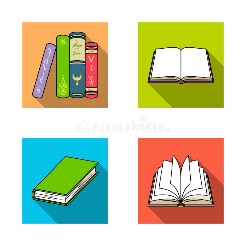 Vector Design of Library and Textbook Symbol. Collection of Library and ...