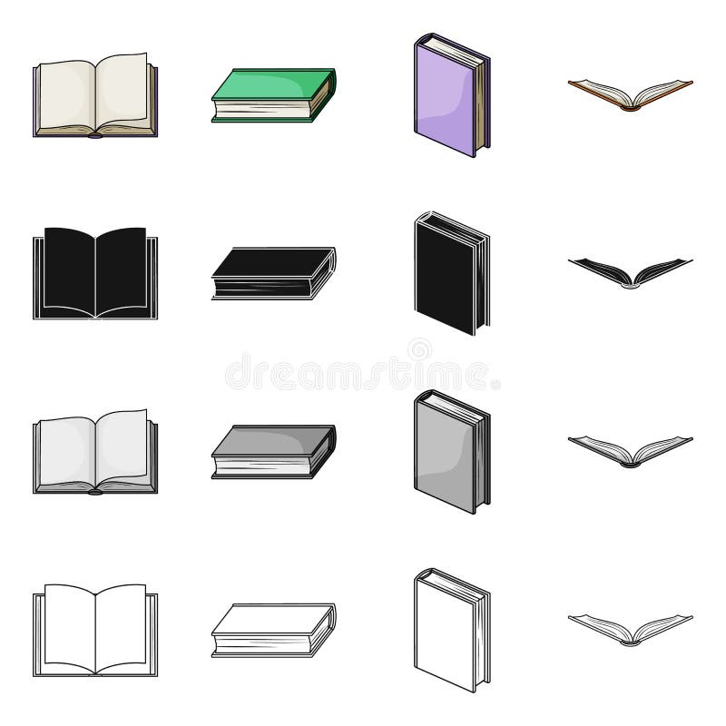 Vector Design of Library and Textbook Symbol. Set of Library and School ...